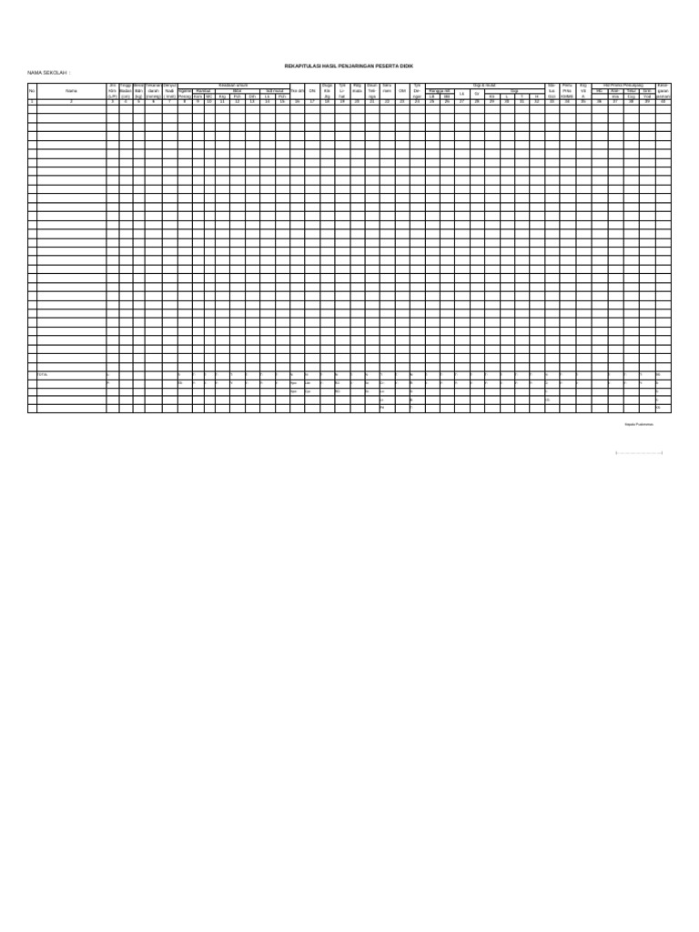 Format Penjaringan | PDF
