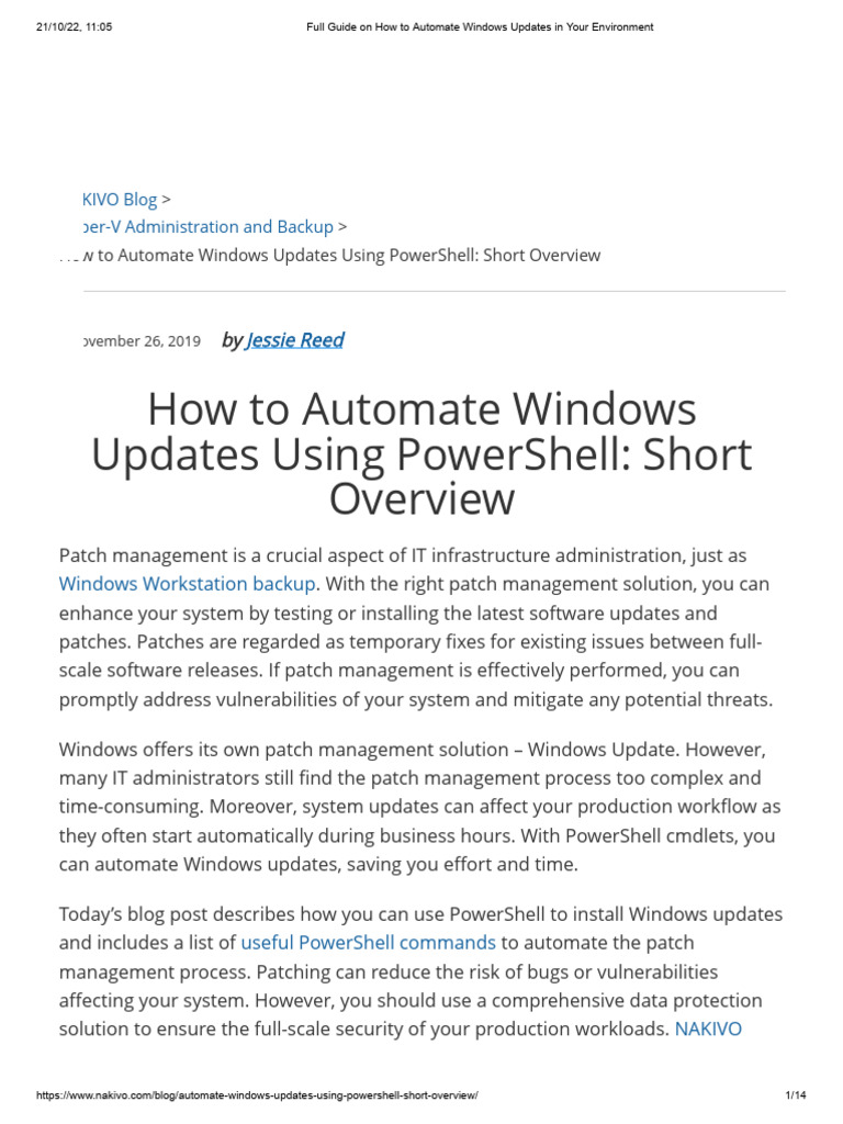 Full Guide on How to Automate Windows Updates in Your Environment | PDF
