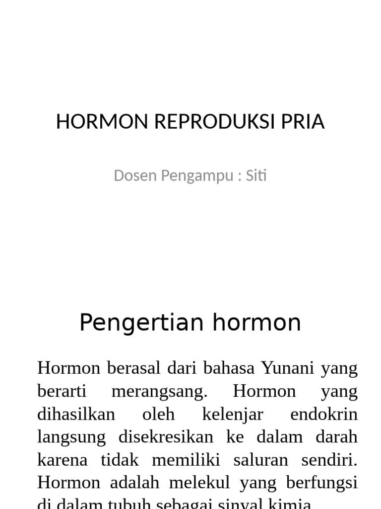 Hormon Reproduksi Pria | PDF