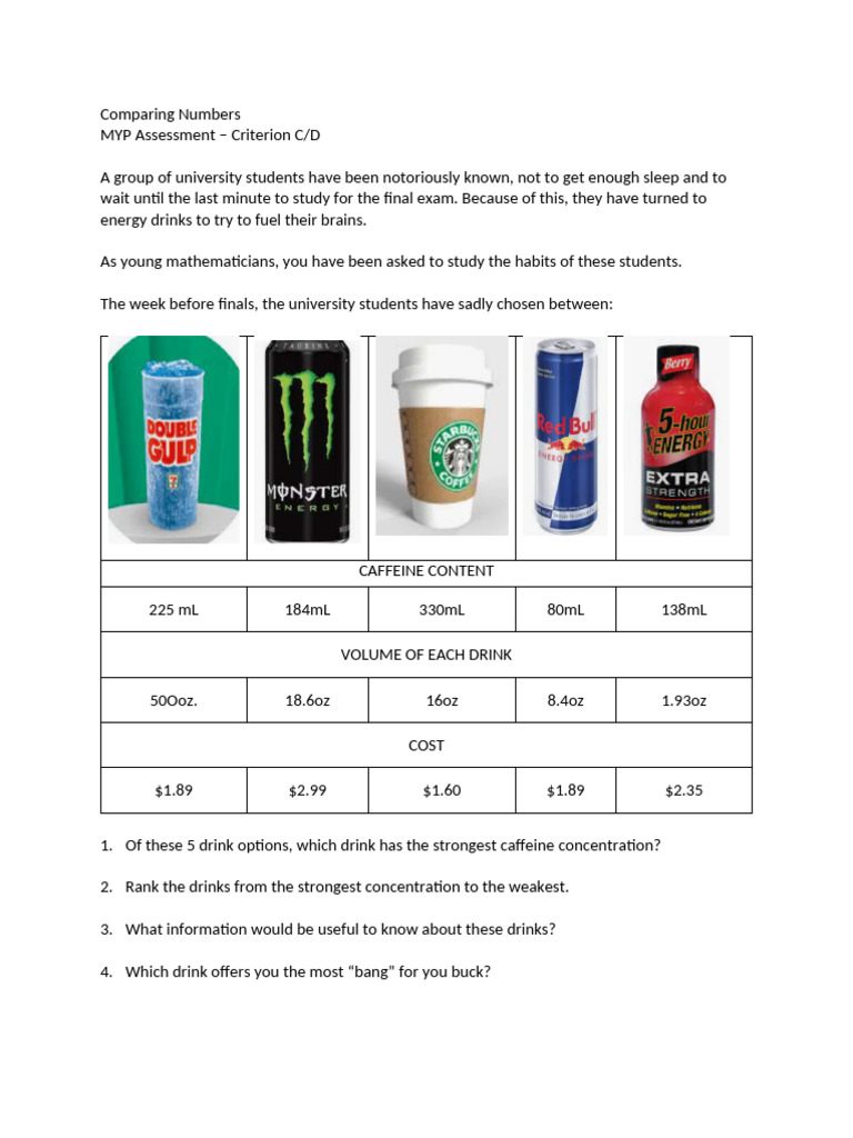 Comparing Numbers - Assessment C and D | PDF
