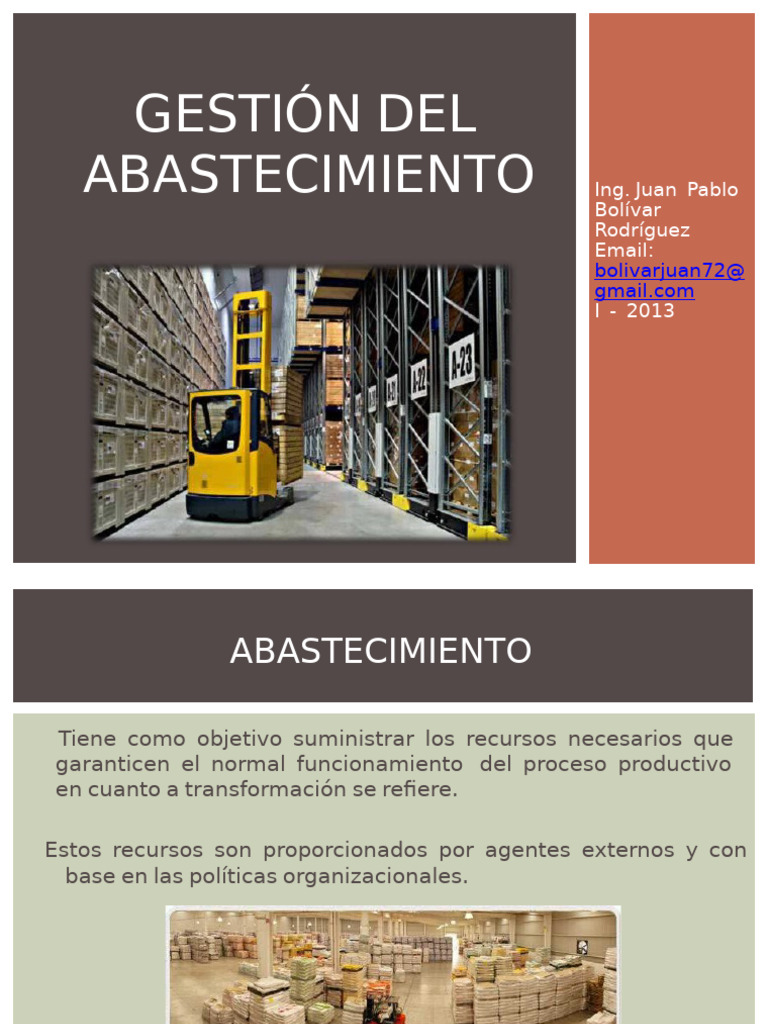 gestion de abastecimiento clase2 | PDF