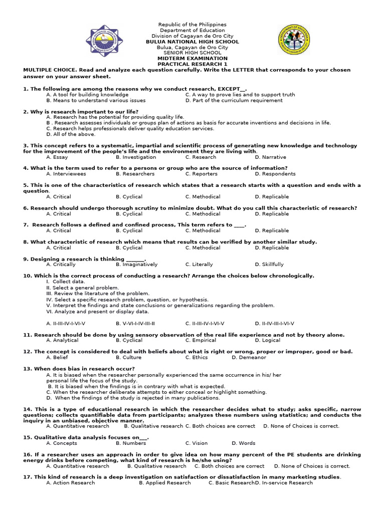 PR 1 Midterm Exam | PDF