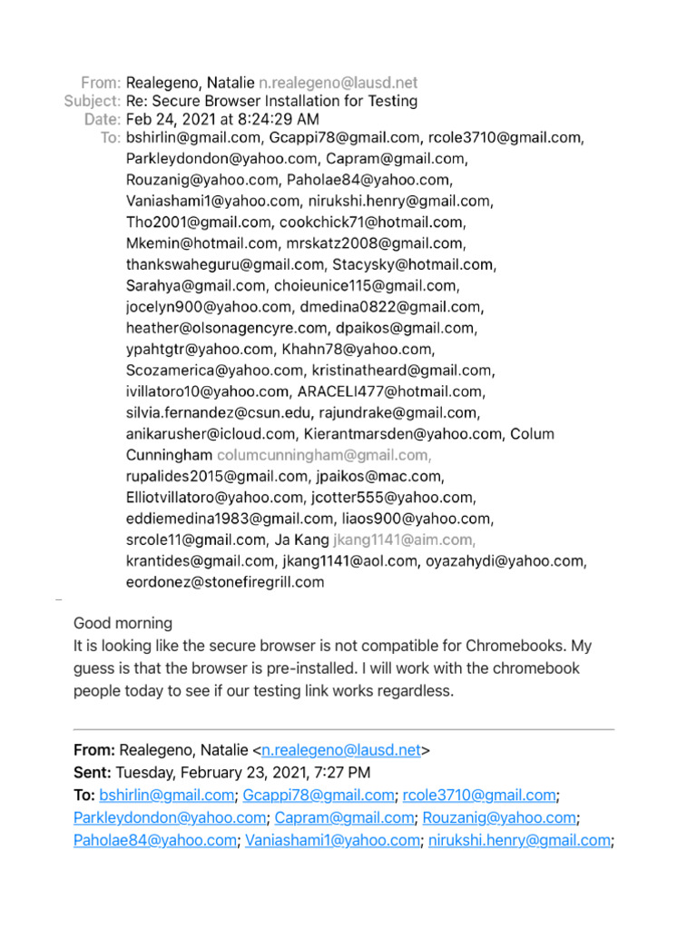 Re Secure Browser Installation for Testing | PDF