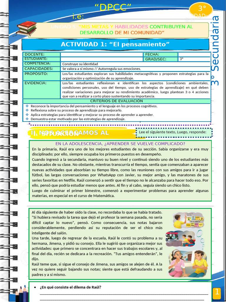 3° DPCC -ACTV.01-UNID.5 2023 | PDF
