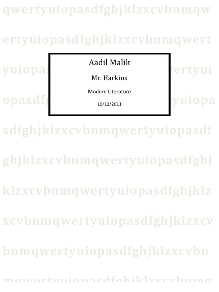 Aadil Malik: Mr. Harkins | PDF
