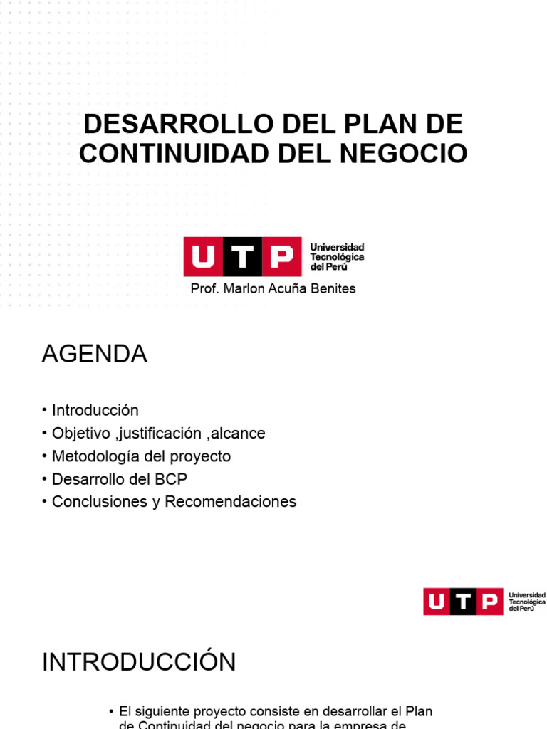 S12 - s1 - Plan de Continuidad | PDF
