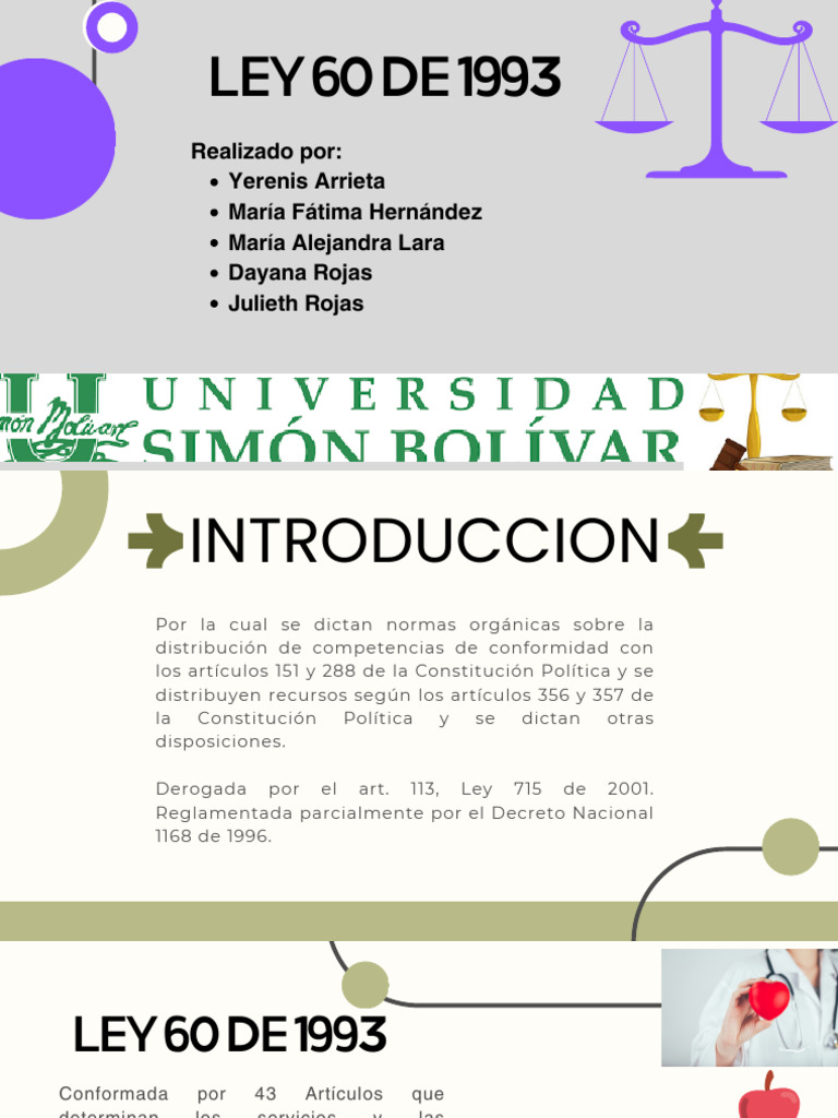 Ley 60 de 1993 | PDF