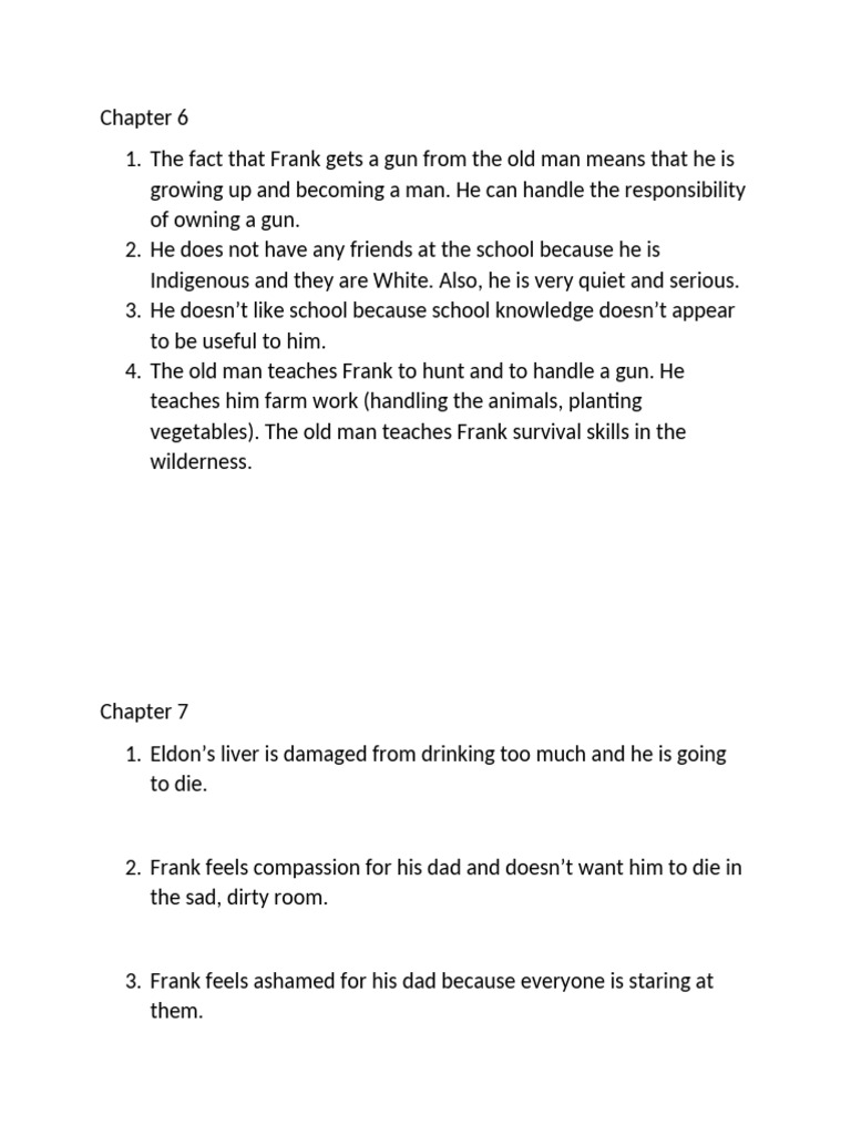 Frank's Journey: Growth and Family Struggles | PDF | Language Arts ...