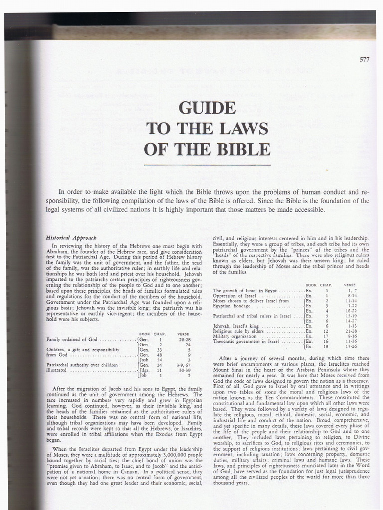 GUIDE TO THE LAWS OF THE BIBLE | PDF