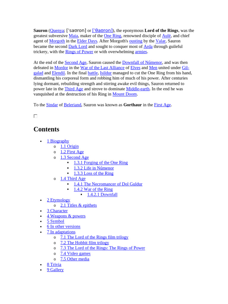 Sauron | PDF