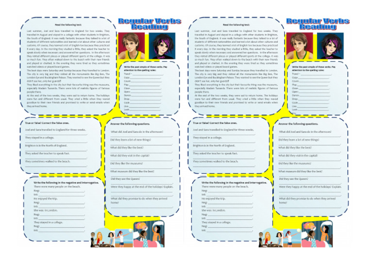 Past Simple Reading Comprehension Pdf