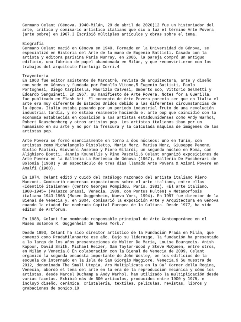 Germano Celant | PDF