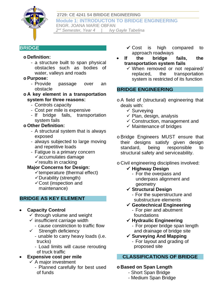 Bridge M1 | PDF