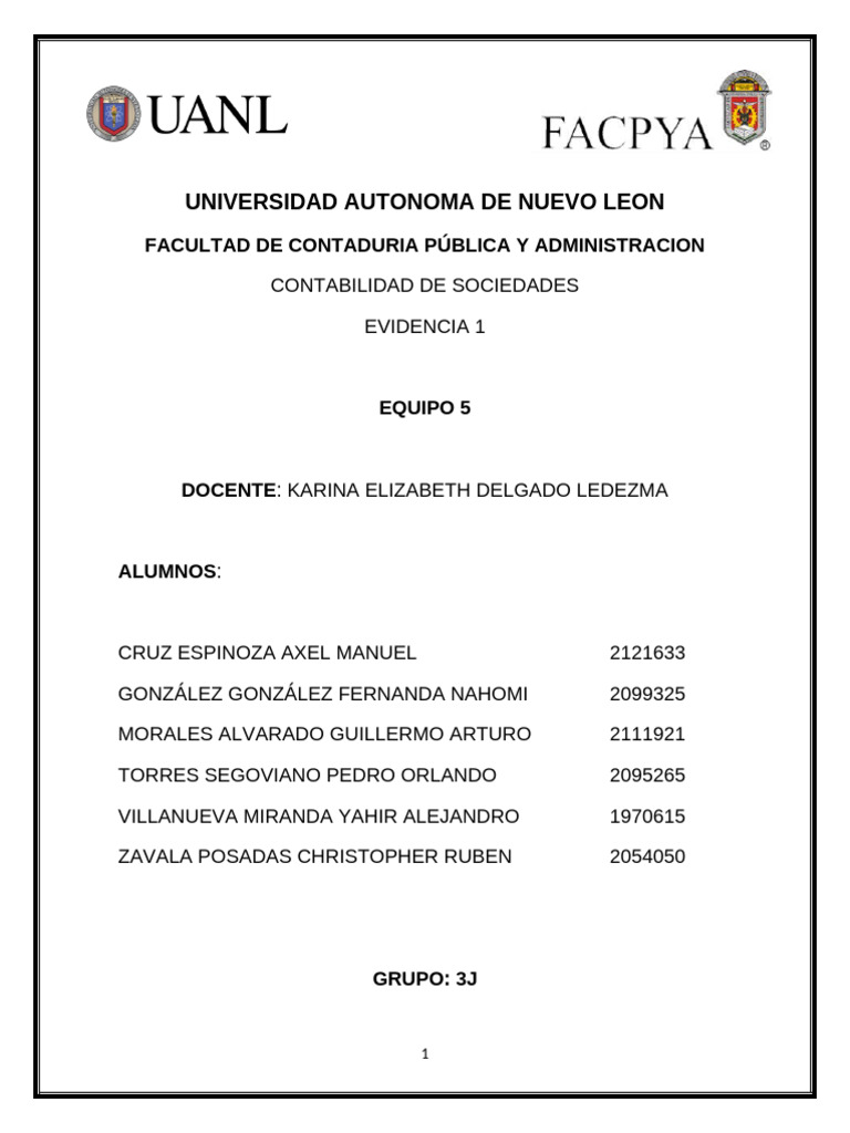 Equipo Ev1 Contsocied | PDF