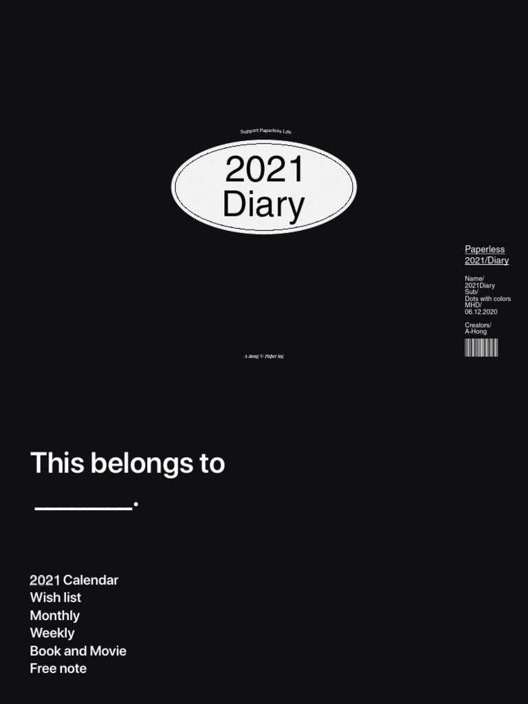 2021 Diary From MON | PDF