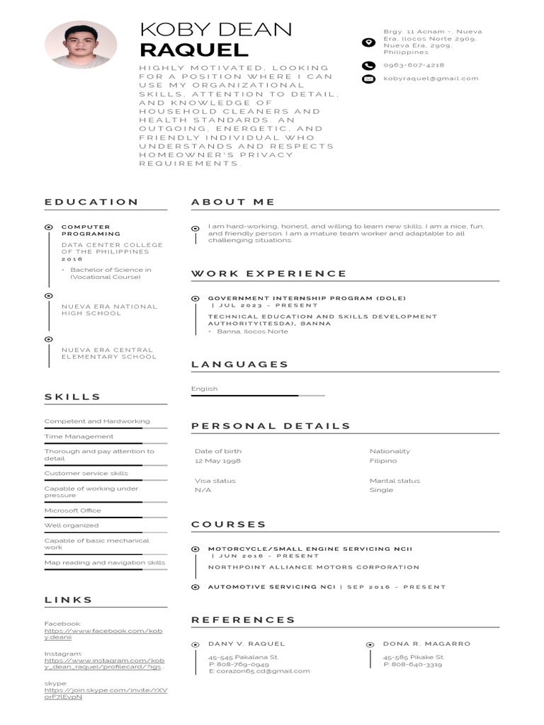 Resume Koby | PDF