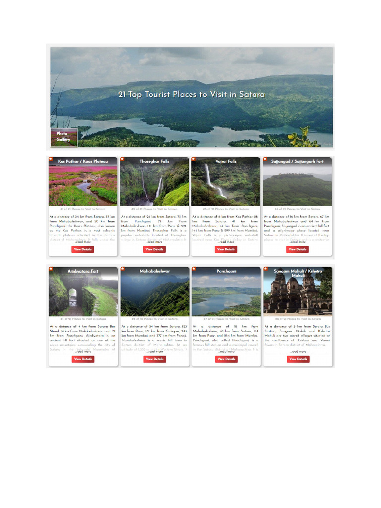 Satara Tourism | PDF