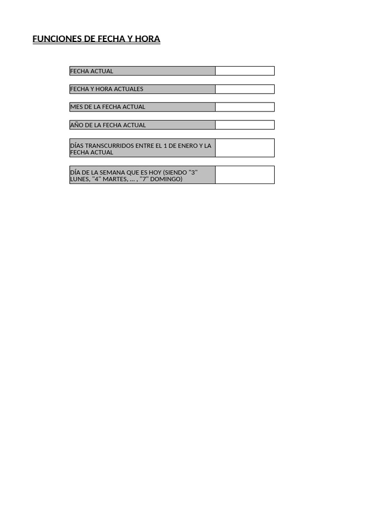 Ejercicio de Funciones | PDF