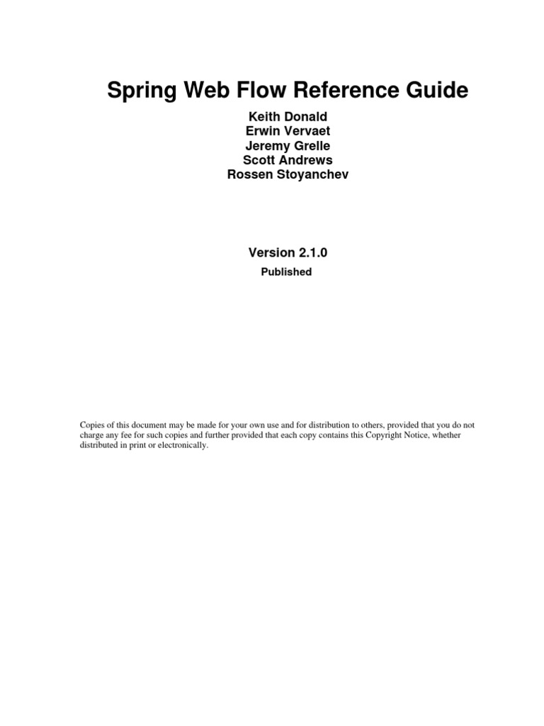 Spring Webflow Reference | PDF Spring Webflow Reference | PDF
