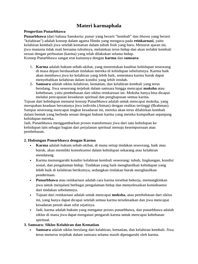 Materi Karma Phala | PDF | Pengembangan Diri