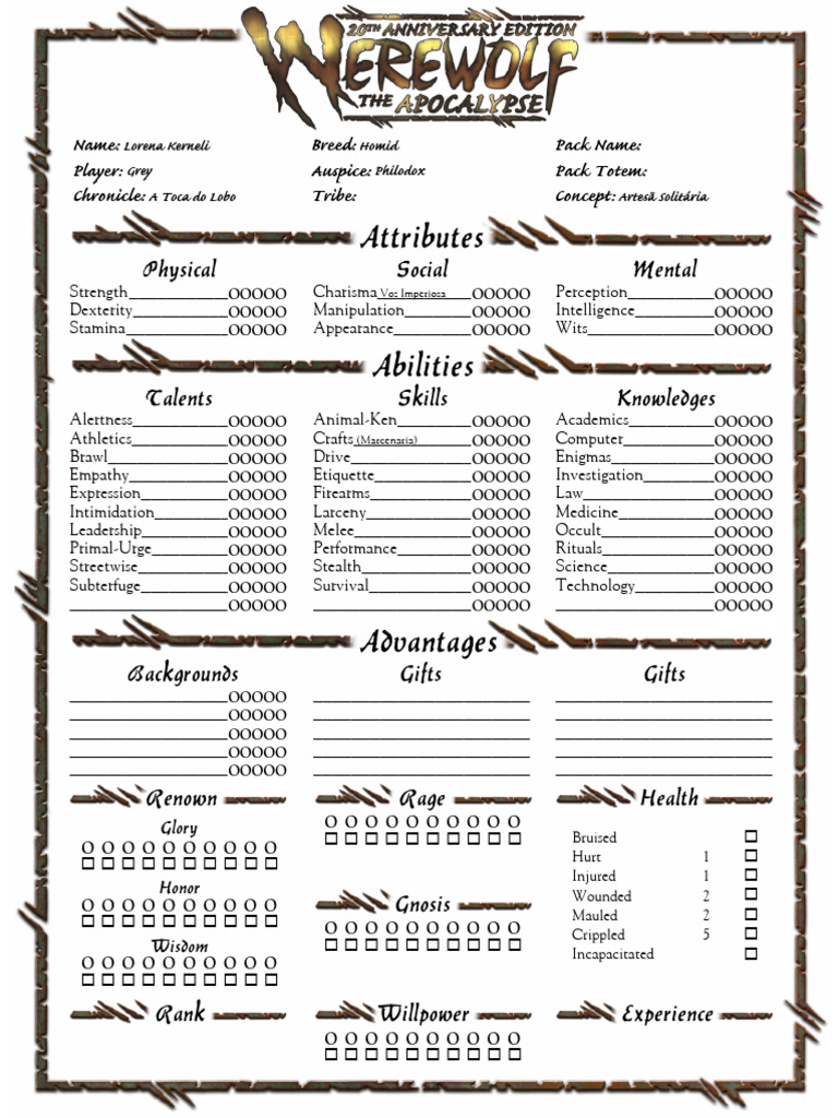Lorena - Kerneli - W20 Sheet | PDF