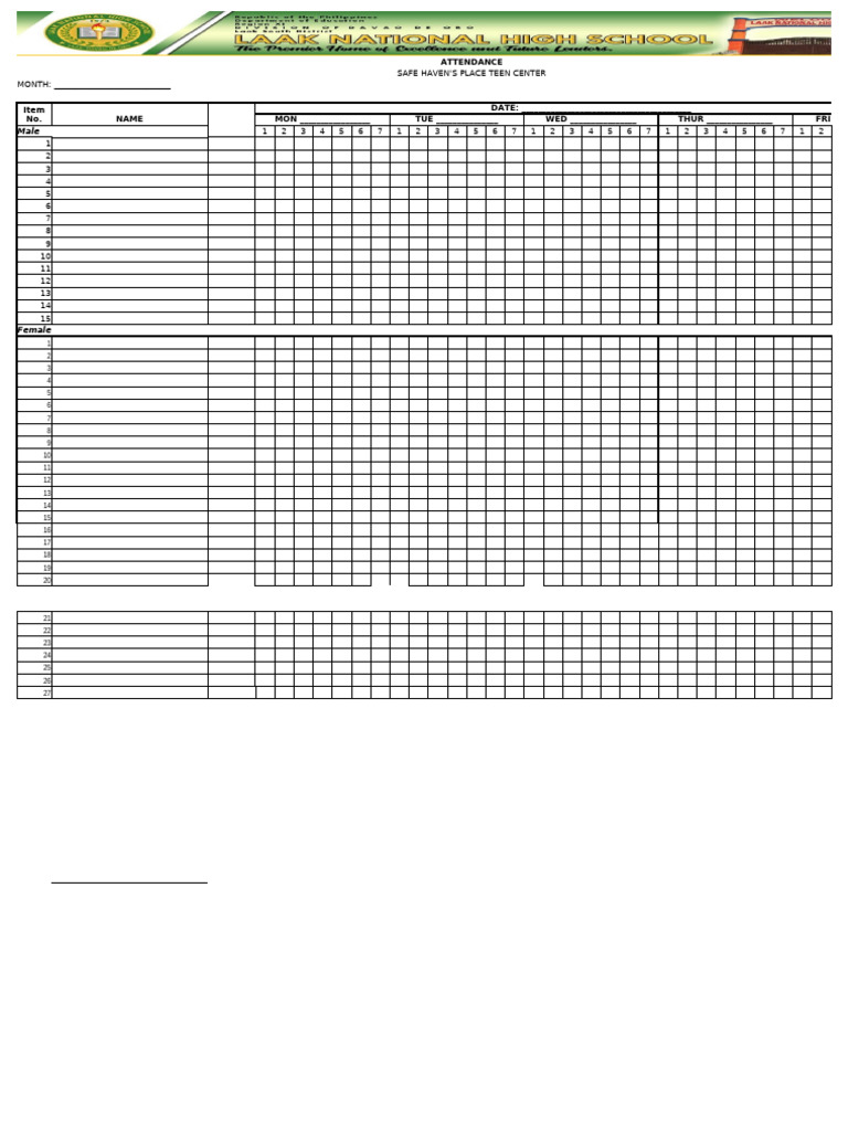 Sample Attendance | PDF