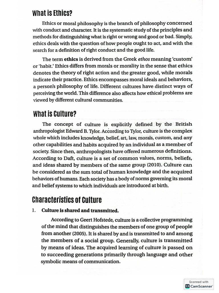 Module 3 (Ethics and Culture) | PDF