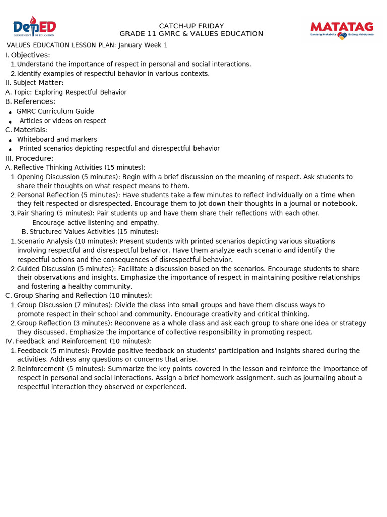 Grade 11 GMRC and Values | PDF