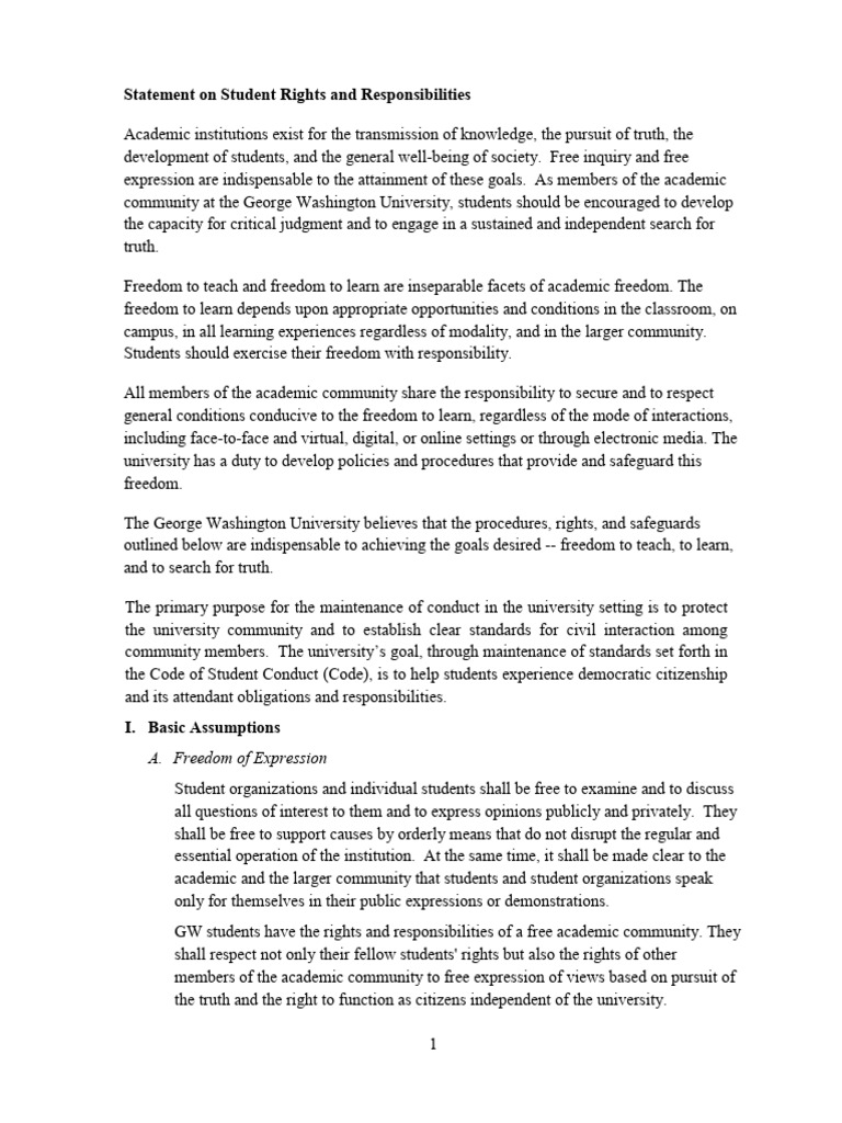 Code of Student Conduct 08172020 | PDF
