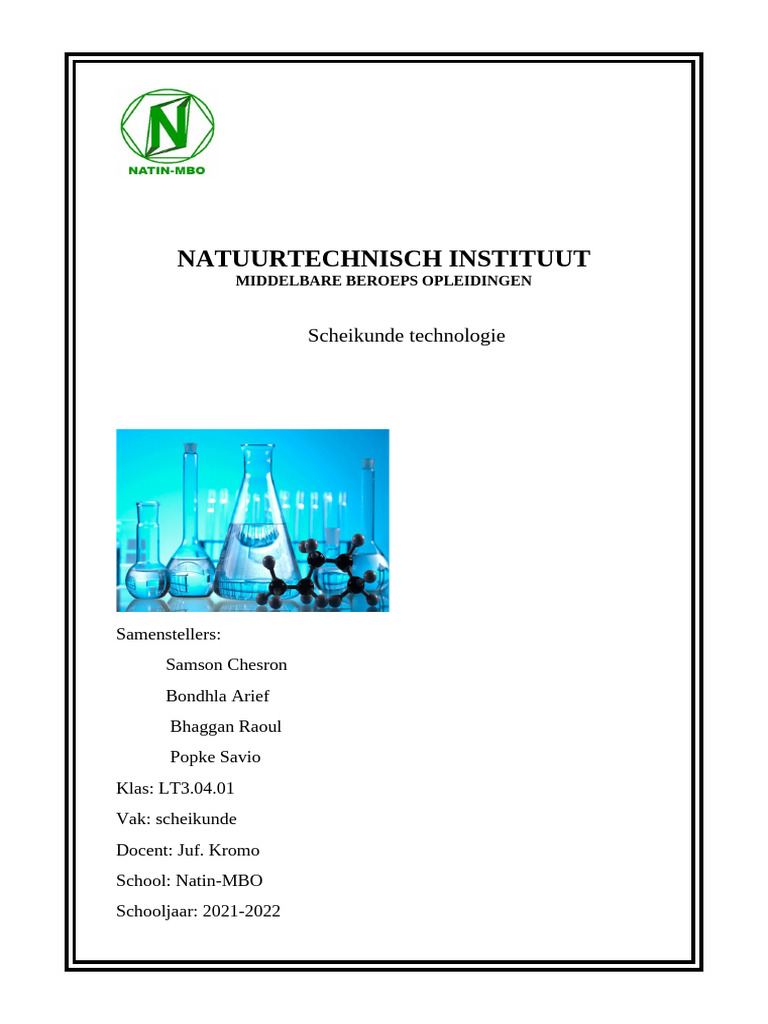 Scheikunde Verslag | PDF