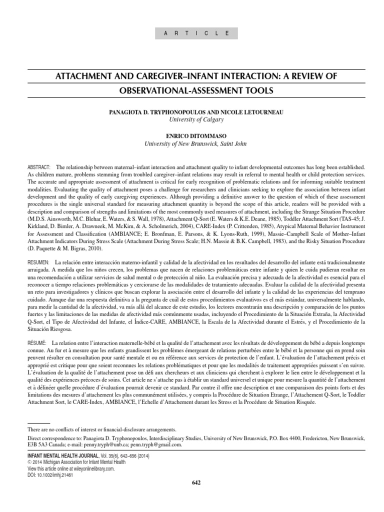 TRYPHONOPOULOS 2014, Observational Assessment Tools | PDF