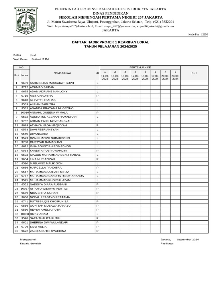 Daftar Nilai P5 | PDF