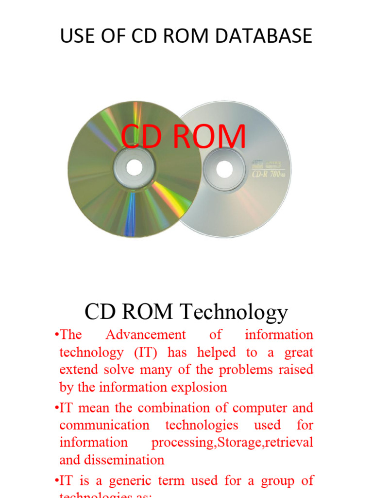 Use of CD ROM Database | PDF