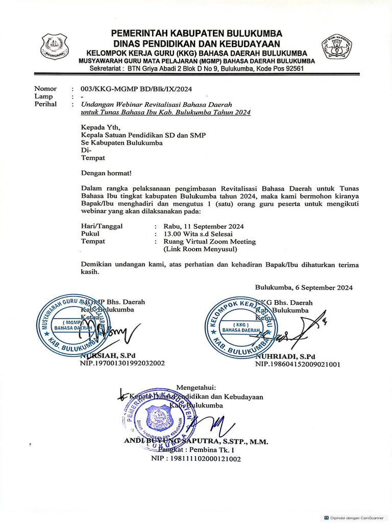 Undangan Webinar RBD | PDF