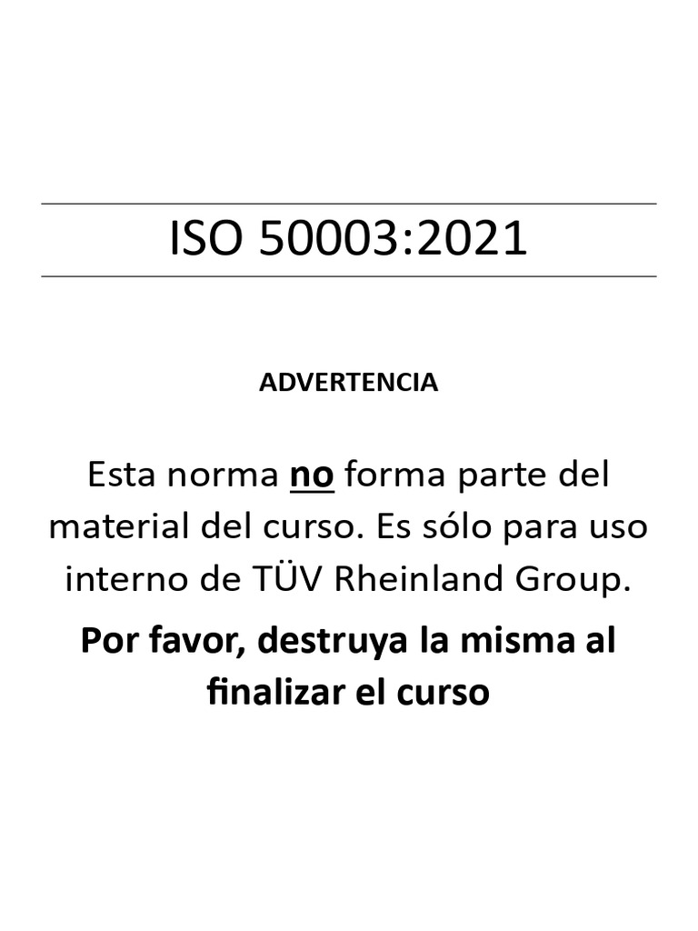 Norma ISO 50003-2021 Traducción Español | PDF | Gestión energética ...