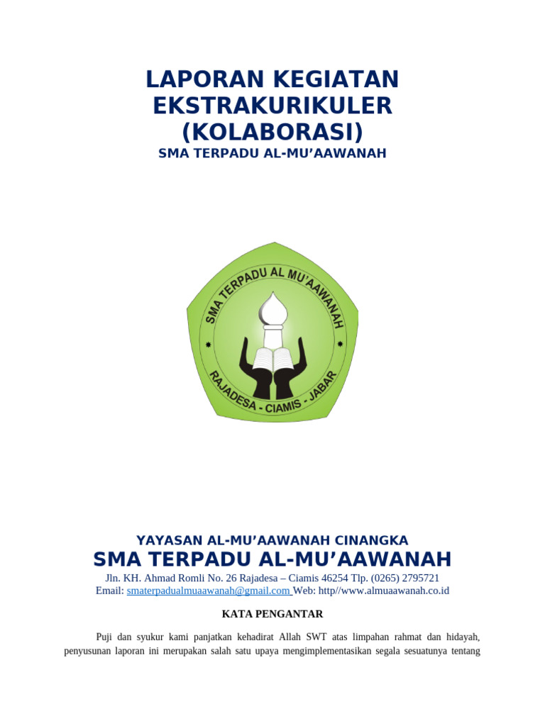 Laporan Kegiatan Ekstrakurikuler | PDF