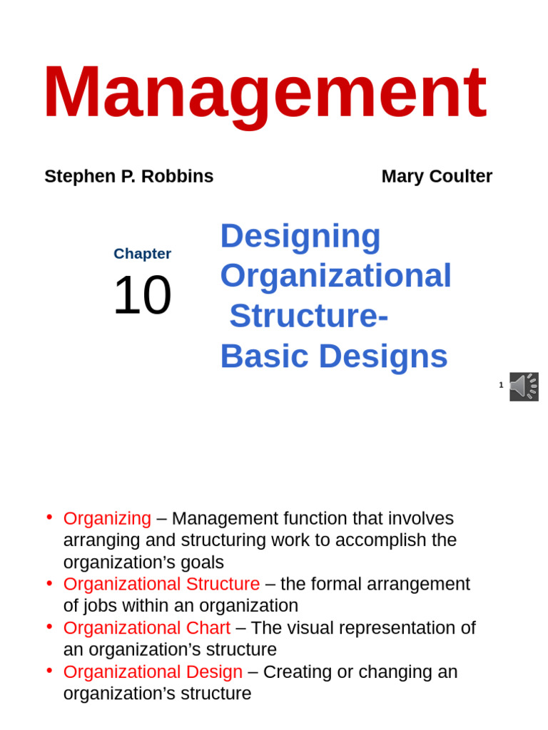Designing Organizational Structure-Basic Designs | PDF