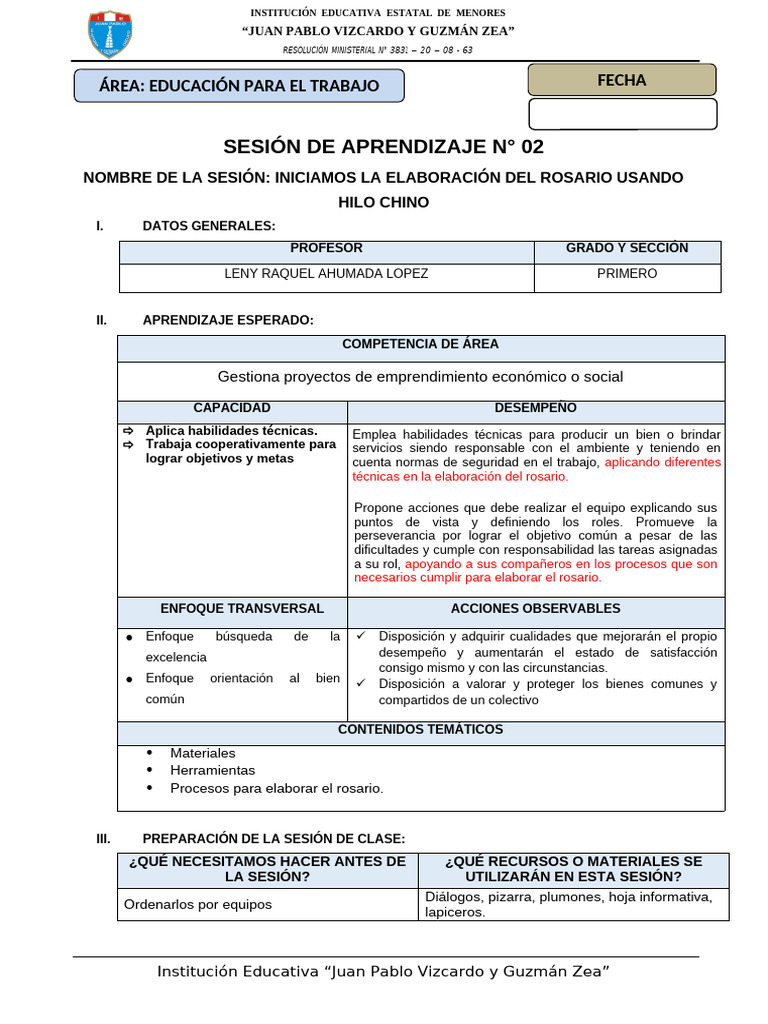 Act 2 - 2 Bimestre - Primero | PDF