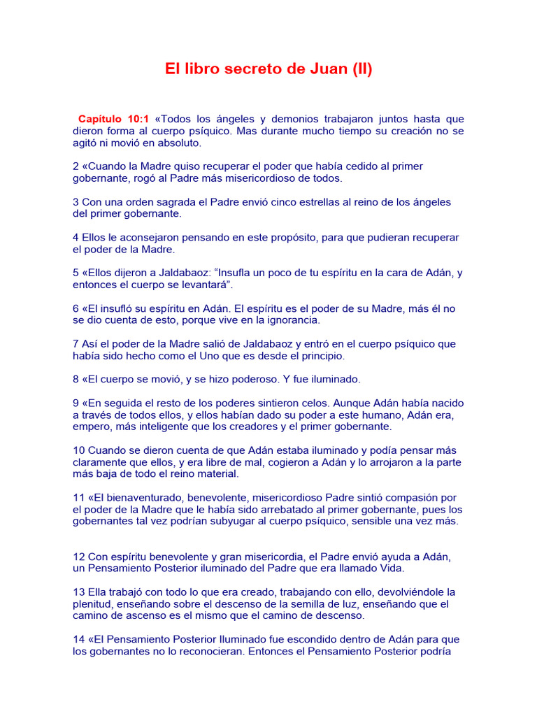El Libro Secreto de Juan II | PDF
