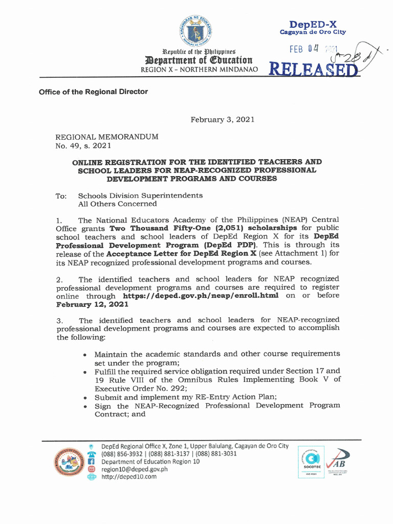 RM - 49 - Online Registration For The Identified Teachers and School ...