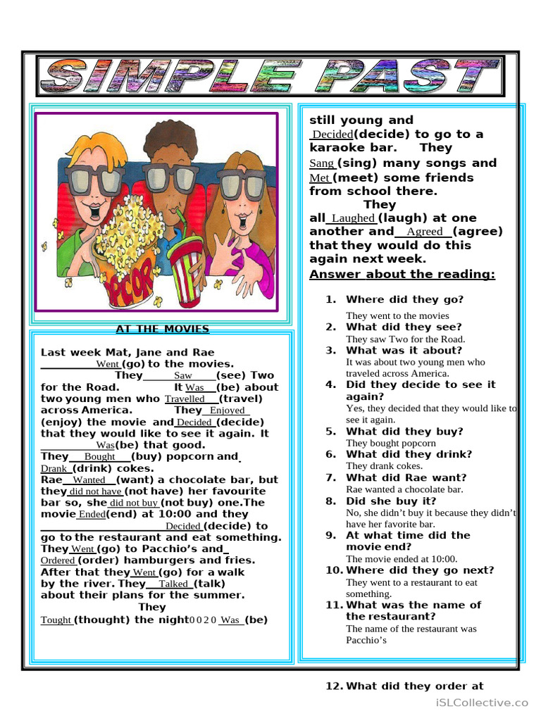 Simple Past Practice Lina | PDF