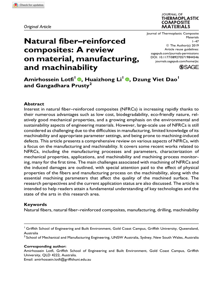 Natural Fiber-Reinforced Composites: A Review On Material ...