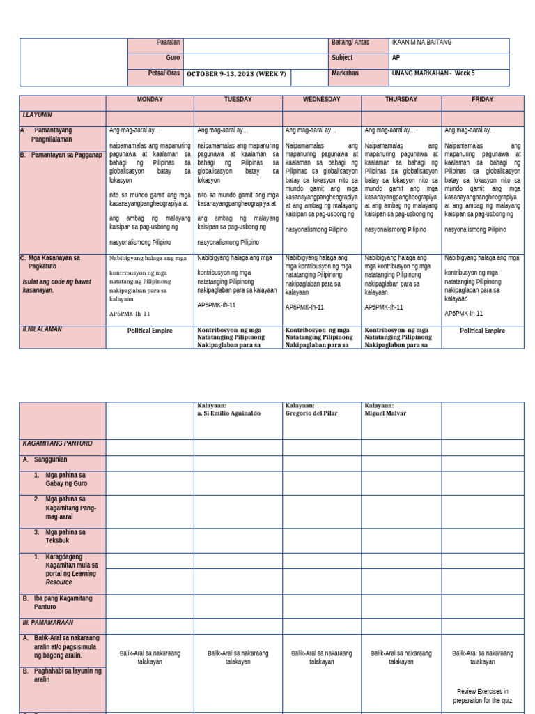 Dll-Ap 6-WK7-Q1 | PDF