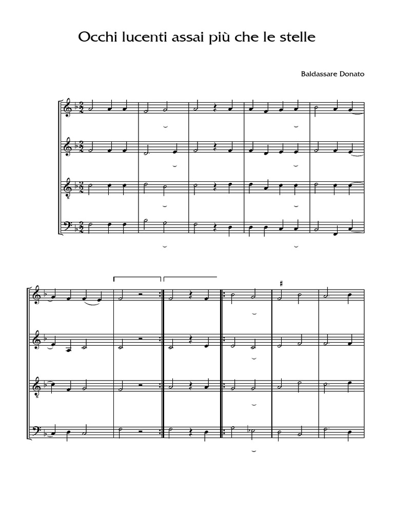 Occhi Lucenti Assai Piu Che Le Stelle, EM84 | PDF