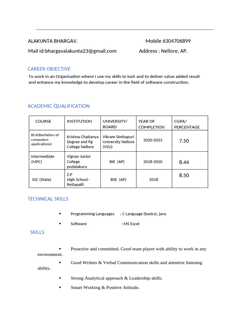 Bhargav Resume 2 | PDF