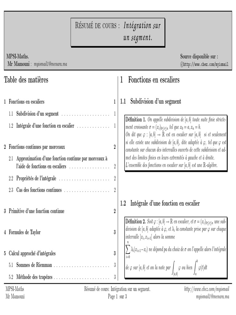 Cours Integ | PDF