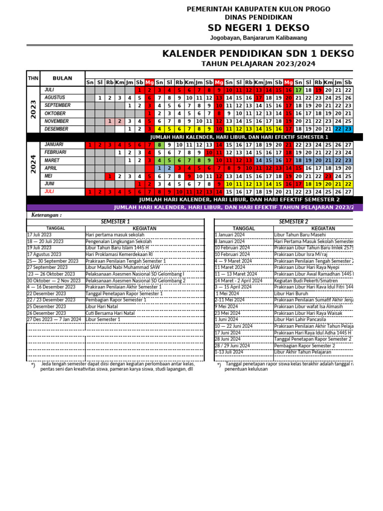 Kaldik 2023-2024 | PDF