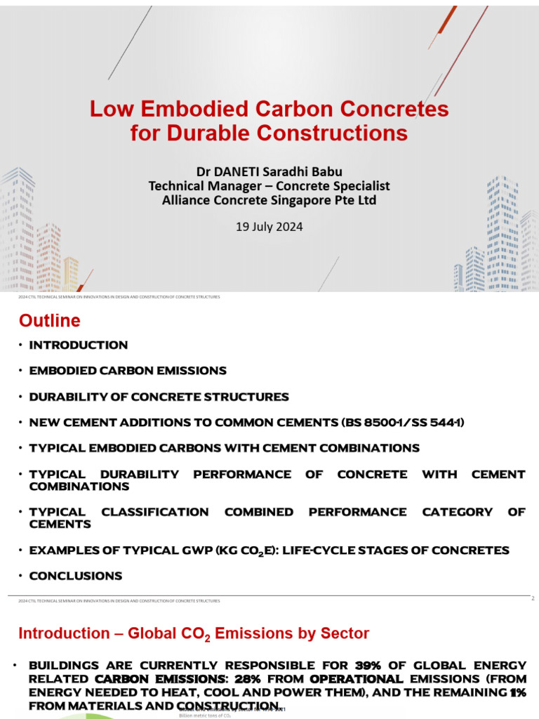 4 - Low Embodied Carbon Concrete For Durable Construction | PDF