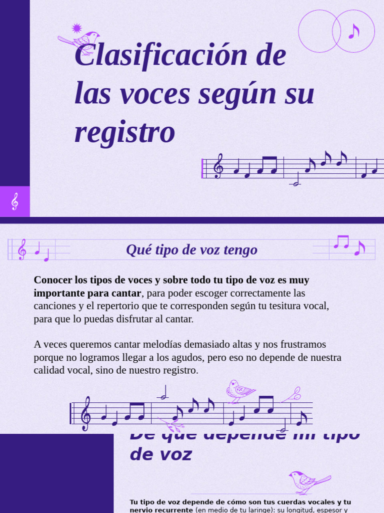 Clasificación de Las Voces | PDF