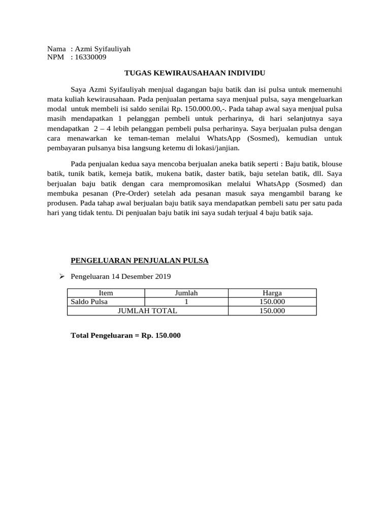 Tugas KWU Mandiri | PDF